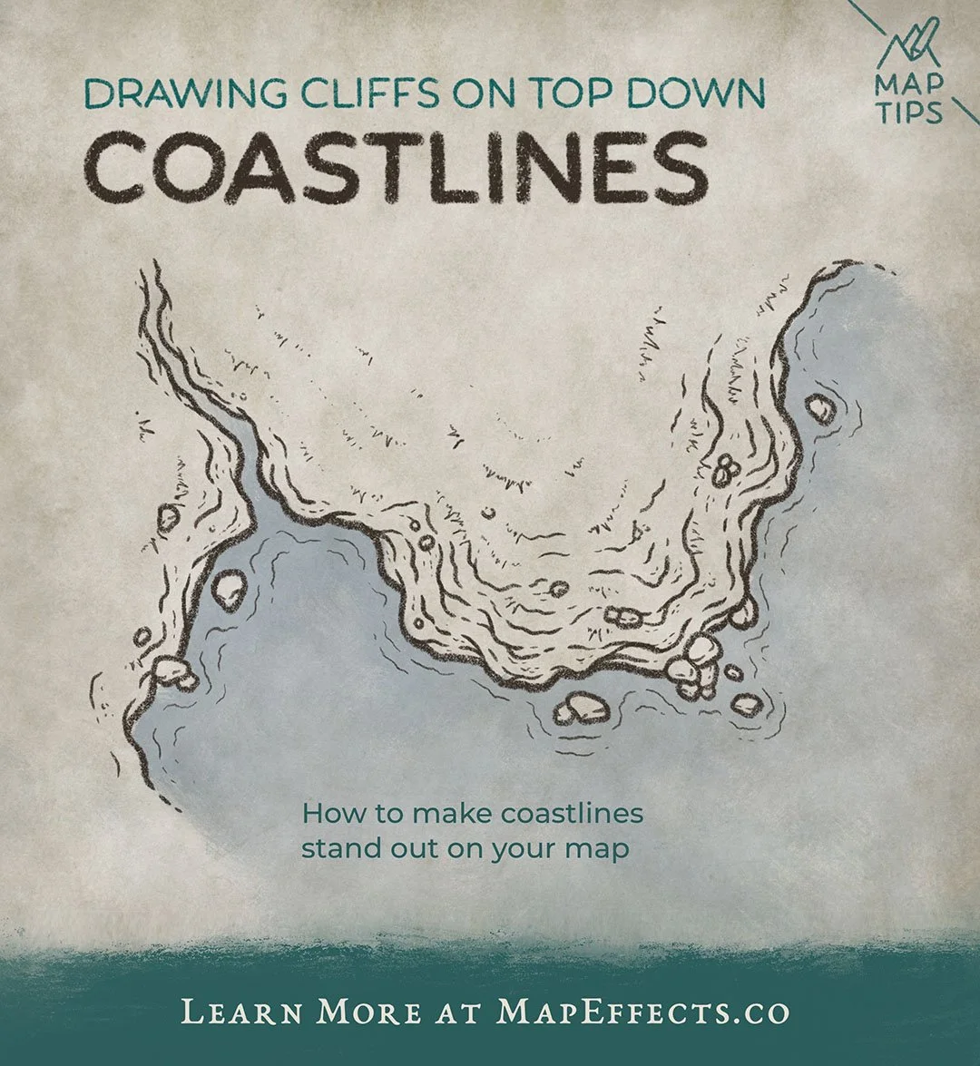 Drawing Cliffs on Coastlines in Top Down Perspective for Your Fantasy ...