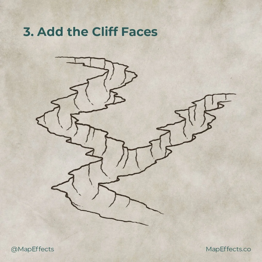 How to Draw Canyons on Your Fantasy Maps — Map Effects