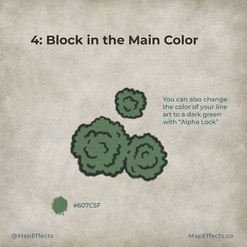 How to Draw Forests on Your City Maps in Top Down Perspective — Map Effects