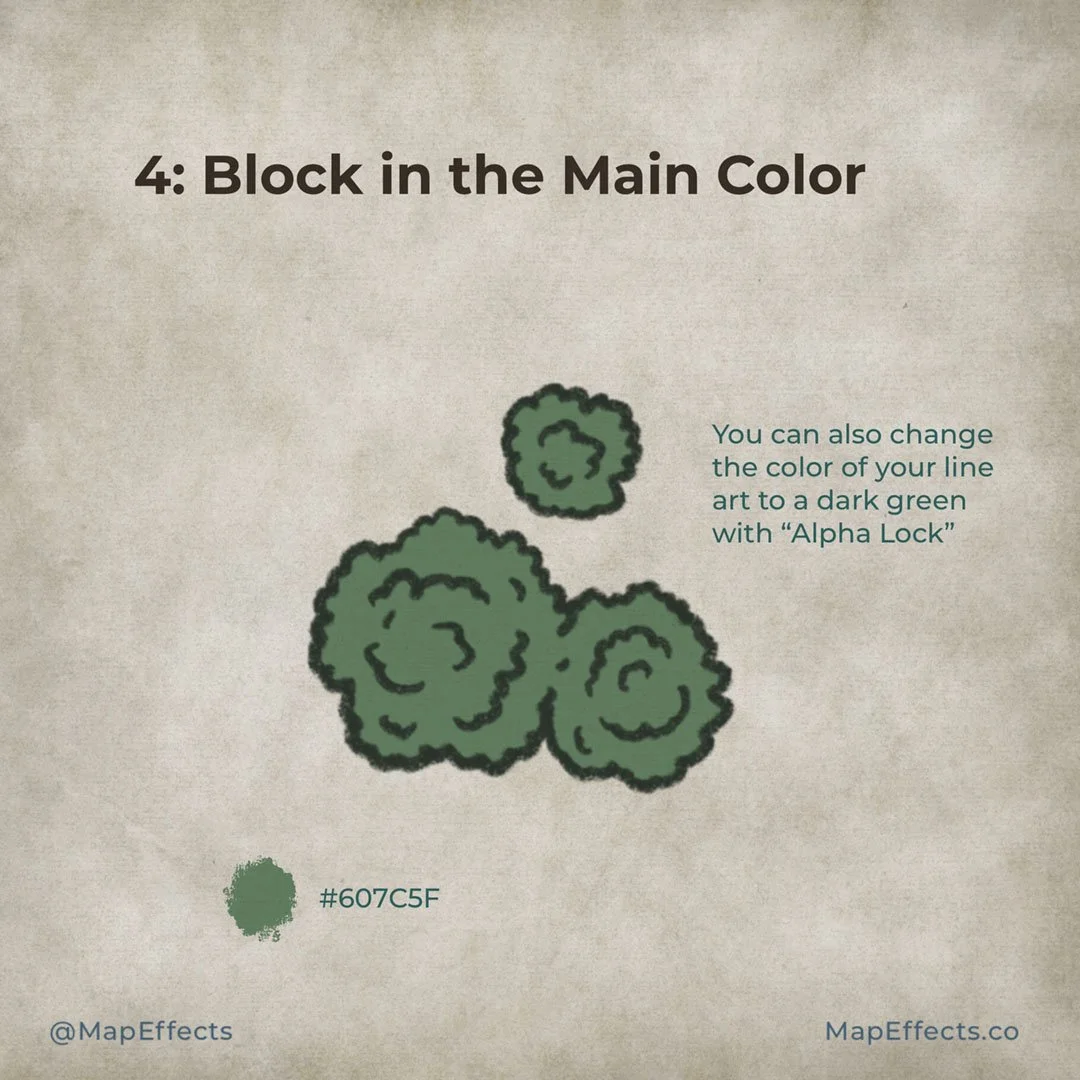 How to Draw Forests on Your City Maps in Top Down Perspective — Map Effects