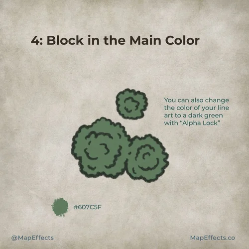 How to Draw Forests on Your City Maps in Top Down Perspective — Map Effects