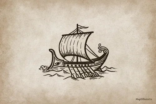 How to Draw a Greek Style Ship on Fantasy Maps — Map Effects