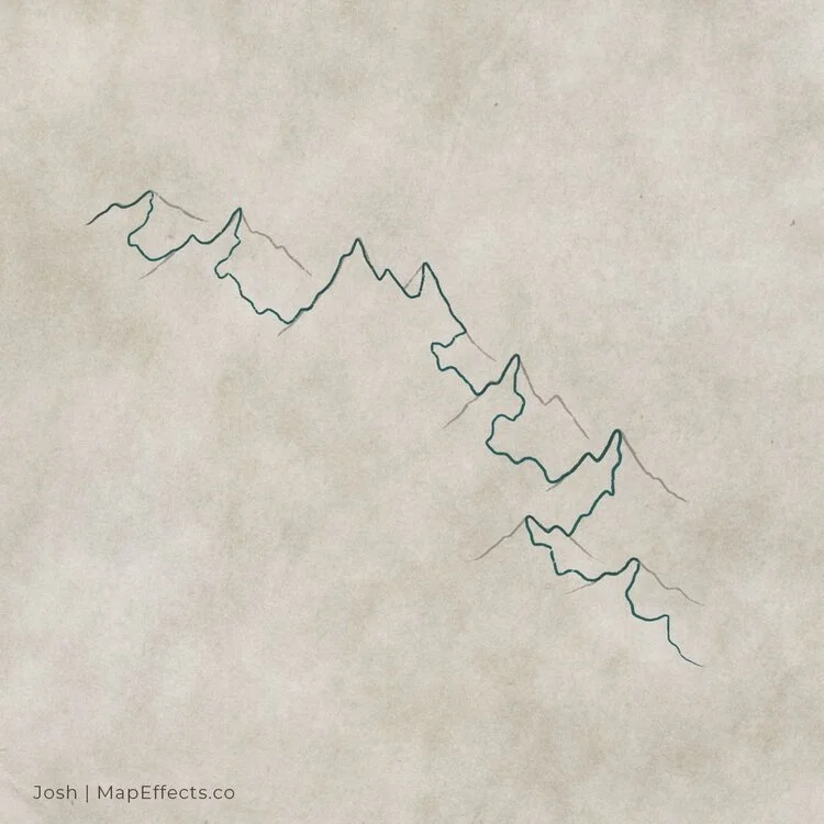 How to Draw Ridge-Line Mountains on Your Fantasy Maps — Map Effects