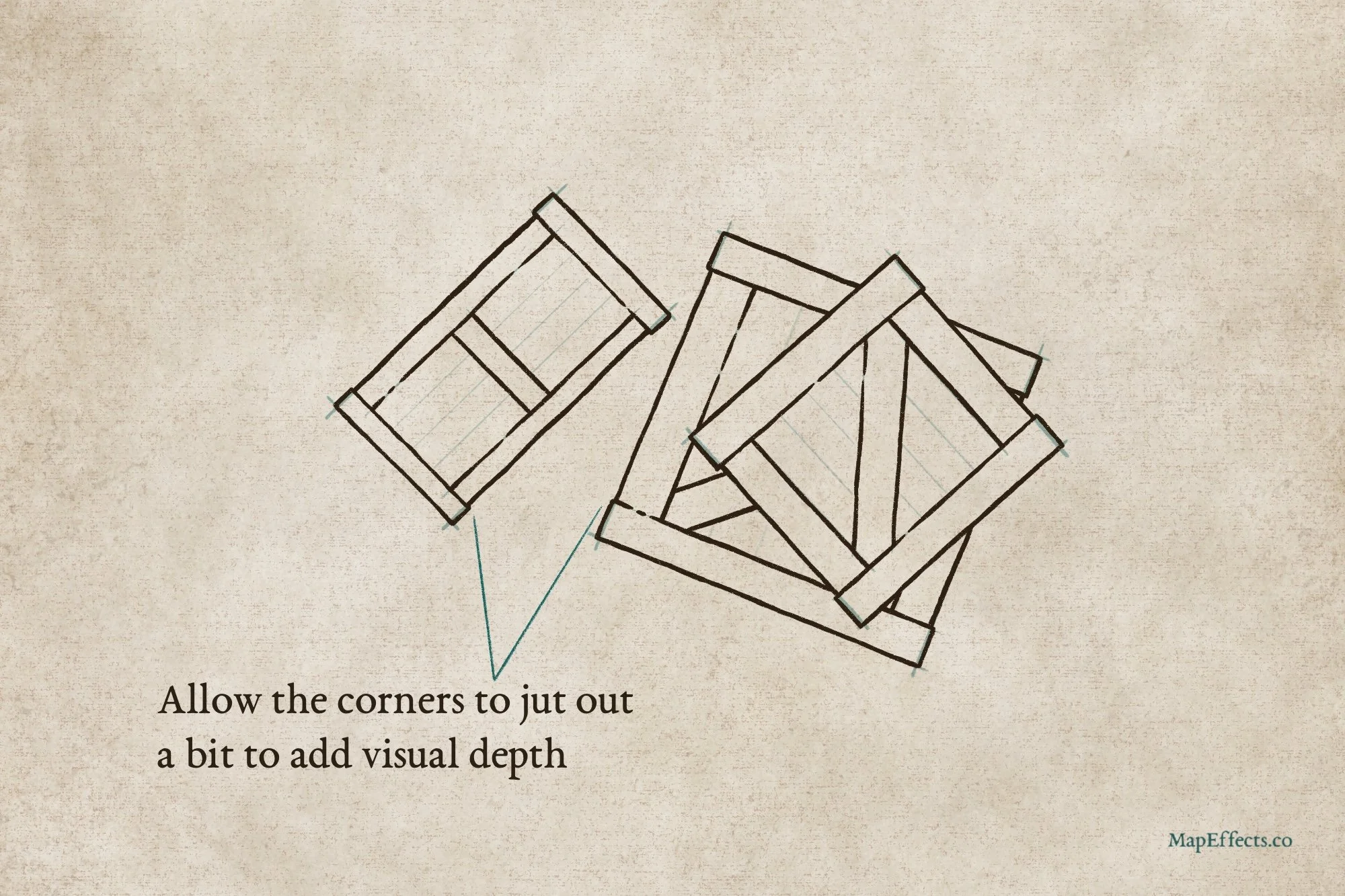 How to Draw Wood Crates on RPG Interior Maps — Map Effects