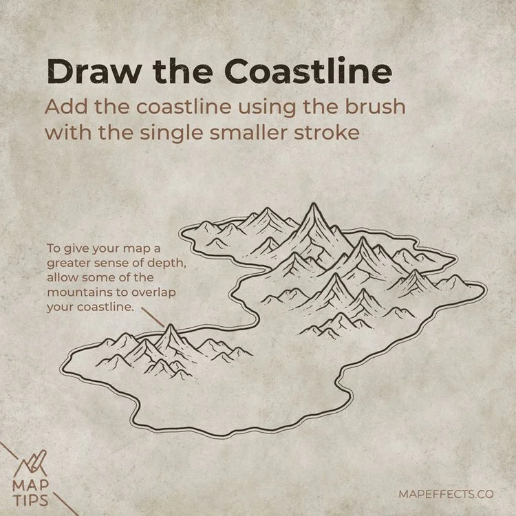 Easy Way to Add Ocean Hatching to Your Fantasy Maps — Map Effects