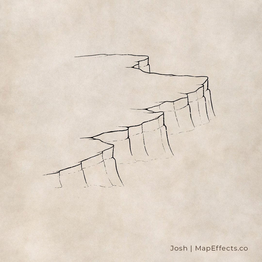 How to Draw a Plateau or Cliff on Your Fantasy Maps — Map Effects
