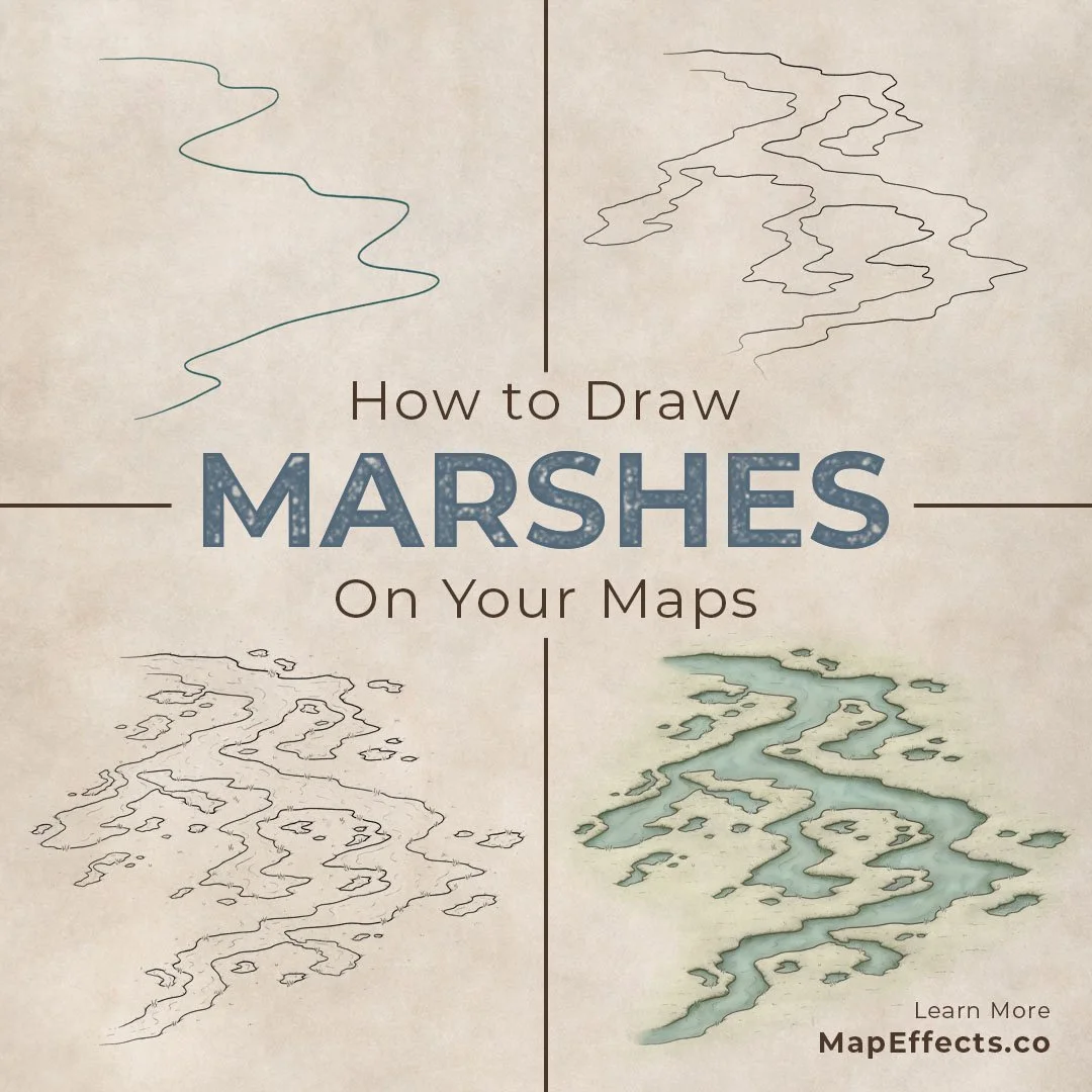 How to Draw Marshes on Your Fantasy Maps — Map Effects