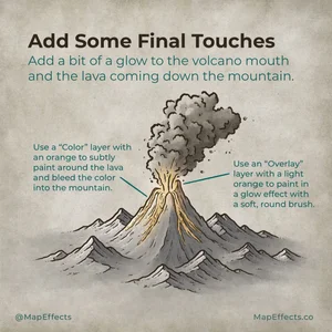 How to Draw a Volcanic Eruption on Your Fantasy Maps — Map Effects
