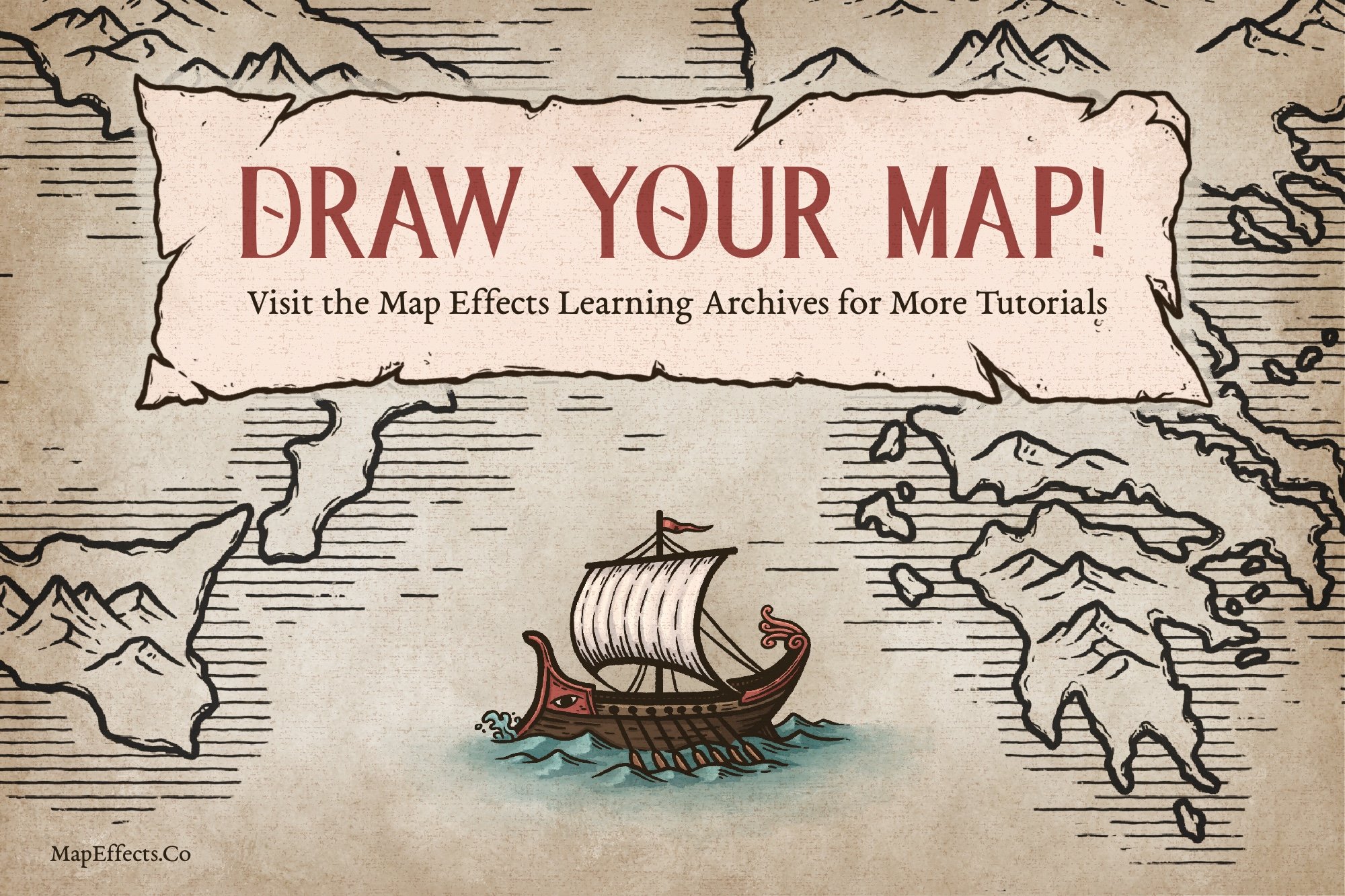 How to Draw a Greek Style Ship on Fantasy Maps — Map Effects