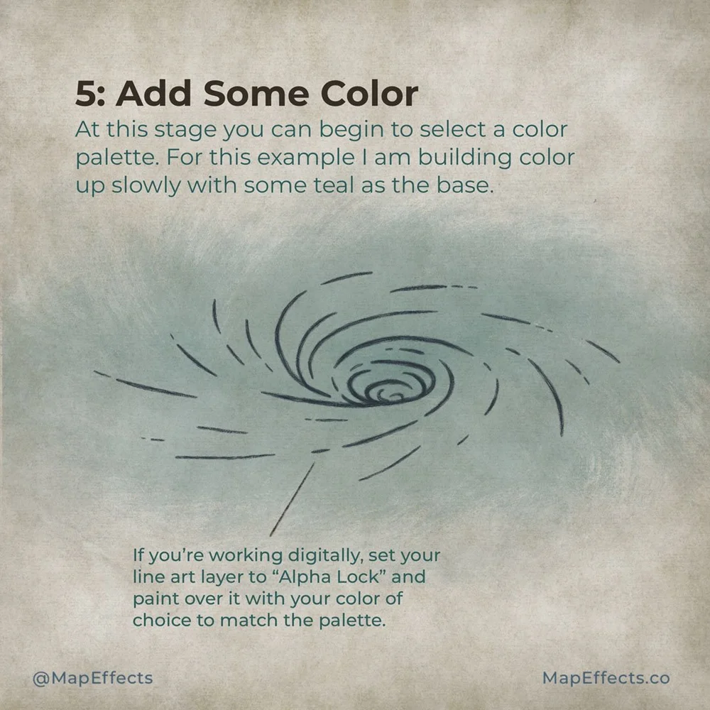 How to Draw a Whirlpool Vortex on Your Fantasy Maps — Map Effects