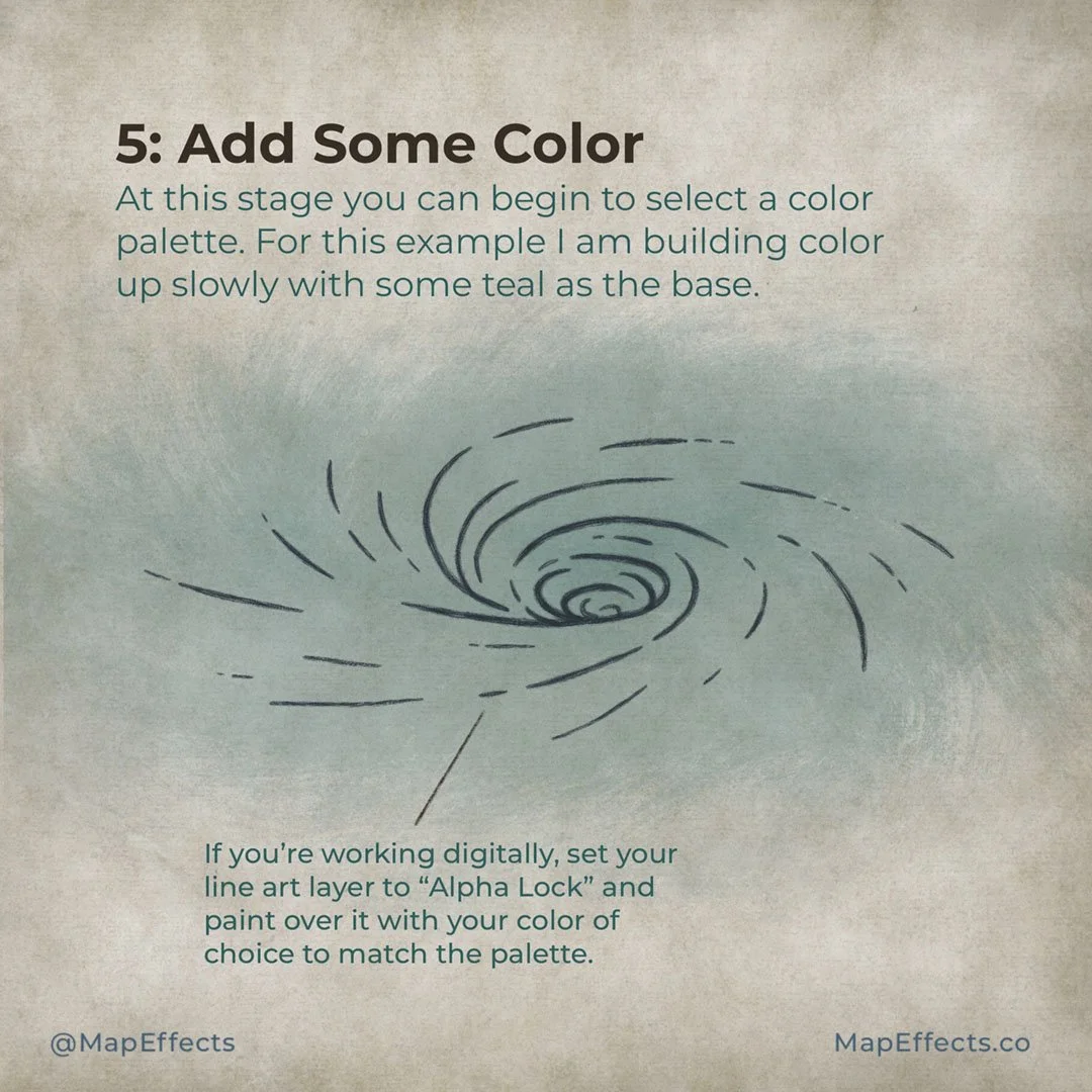 How to Draw a Whirlpool Vortex on Your Fantasy Maps — Map Effects