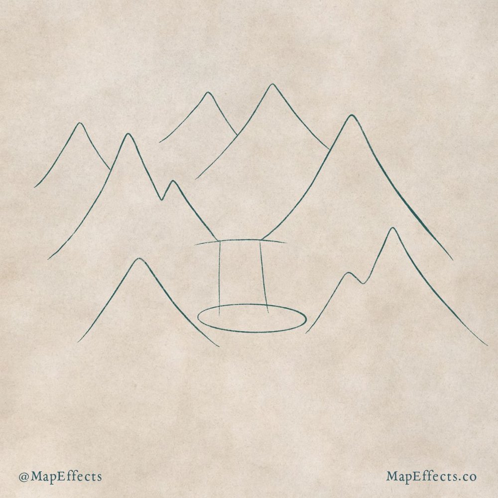 How to Draw Waterfalls on Your Fantasy Maps — Map Effects