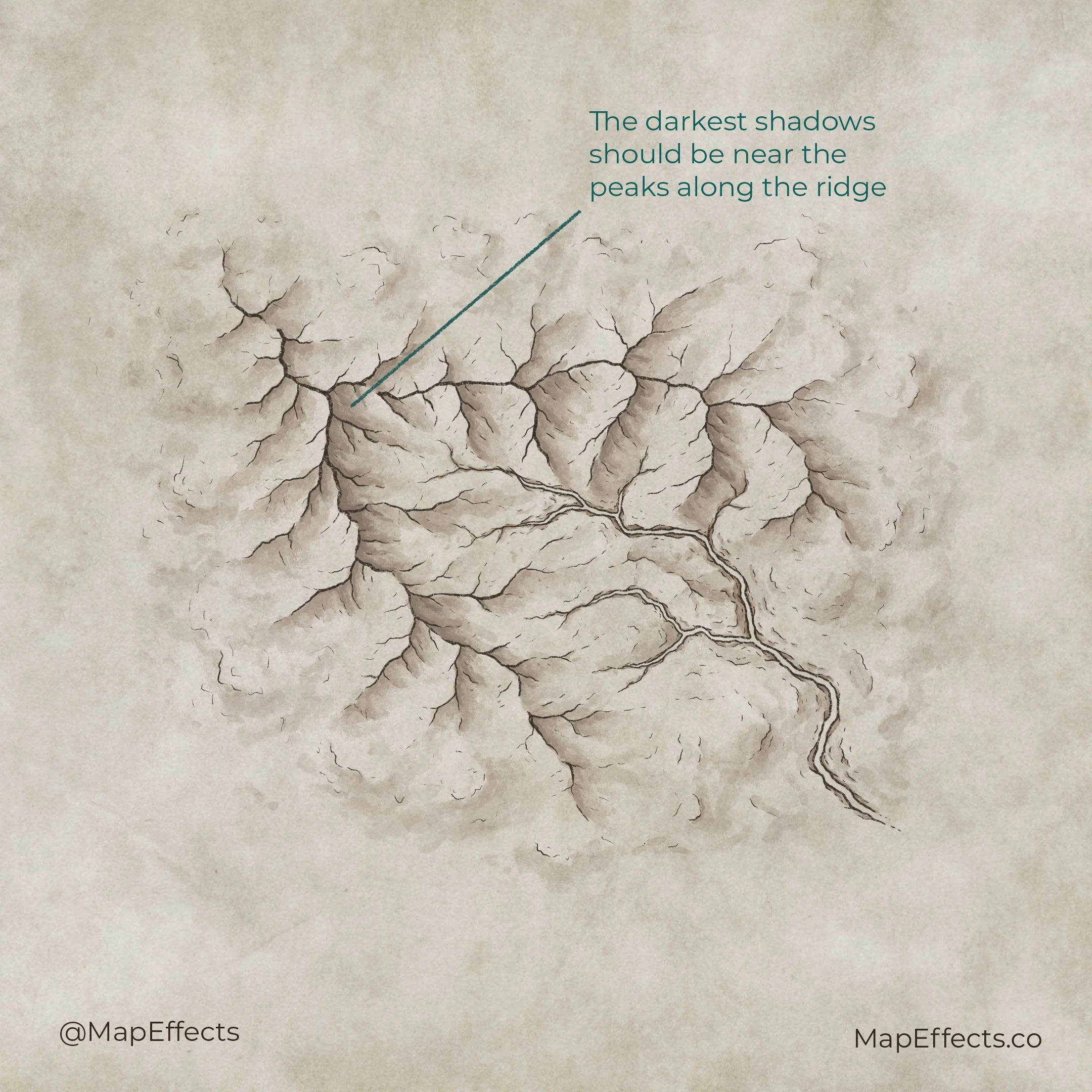 How to Draw Mountains in Top-Down Perspective On Your Fantasy Maps ...