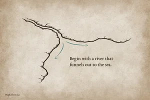 How to Draw River Deltas on Fantasy Maps — Map Effects