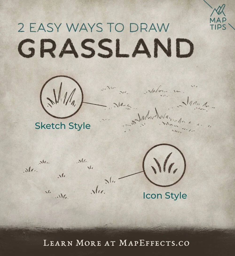 2 Easy Ways to Draw Grassland on Your Fantasy Map — Map Effects