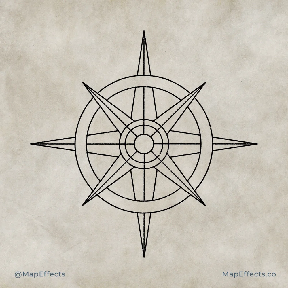 How to Draw a Compass On Your Fantasy Maps — Map Effects