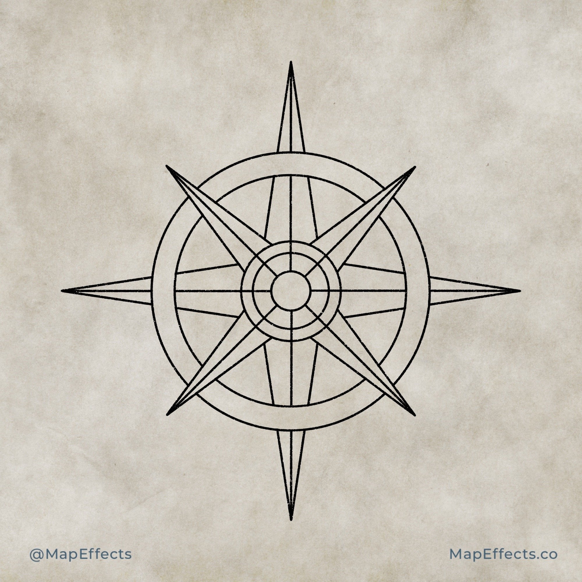 How to Draw a Compass On Your Fantasy Maps — Map Effects