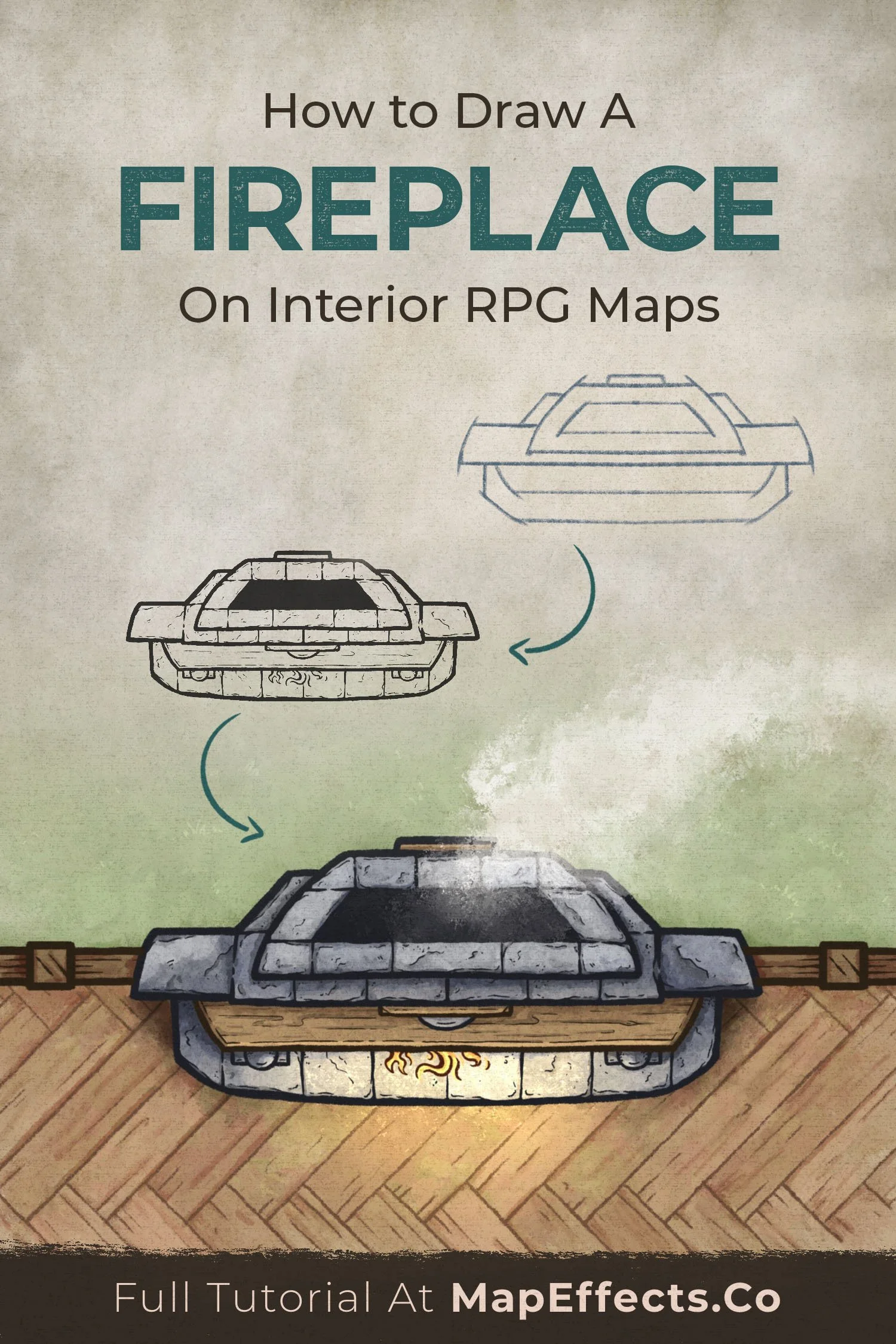 How to Draw a Fireplace on an RPG Interior Map — Map Effects