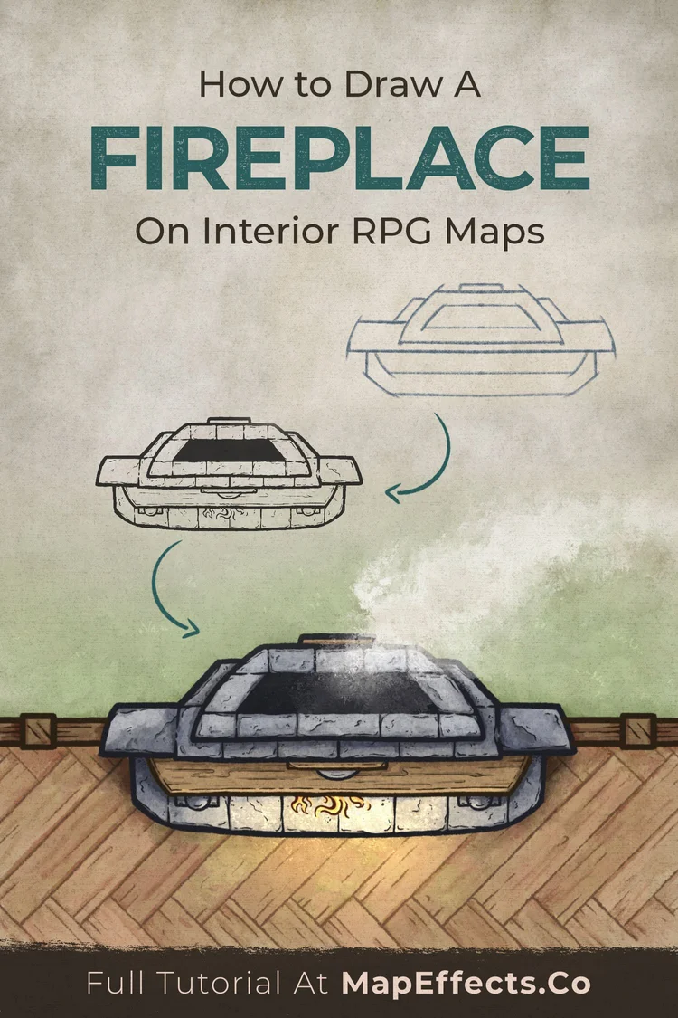 How to Draw a Fireplace on an RPG Interior Map — Map Effects