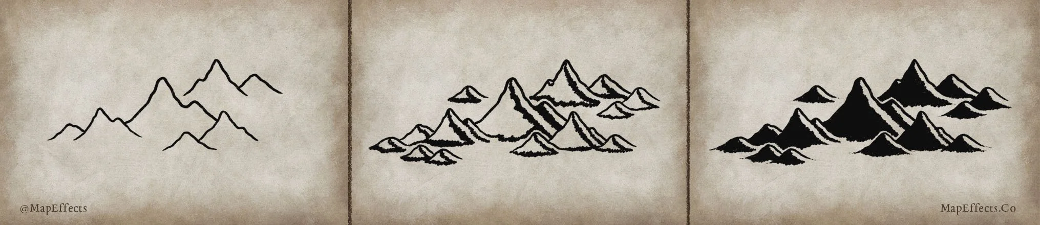 How to Draw 'Tolkien' Style Mountains on Your Fantasy Maps — Map Effects
