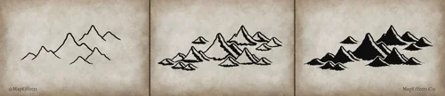 How to Draw 'Tolkien' Style Mountains on Your Fantasy Maps — Map Effects