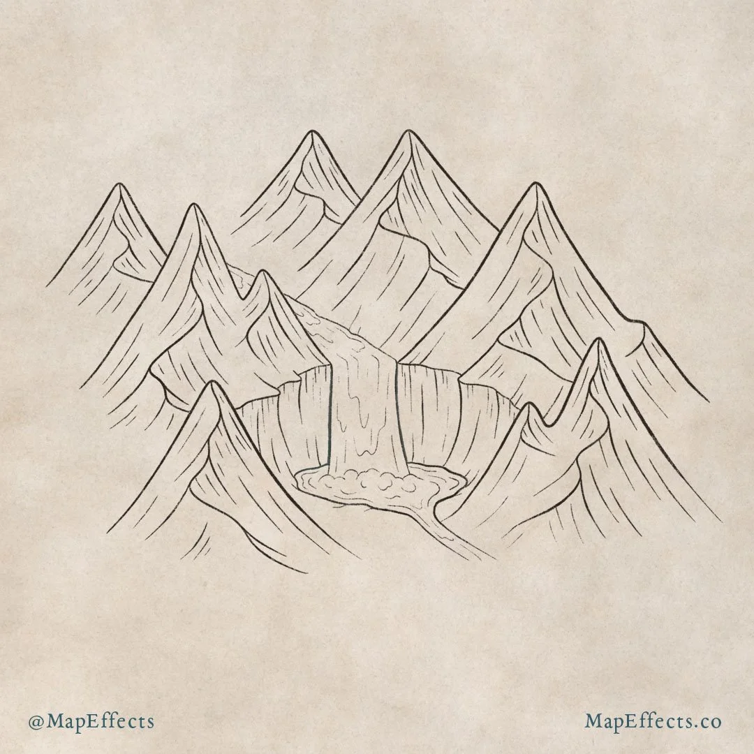How to Draw Waterfalls on Your Fantasy Maps — Map Effects