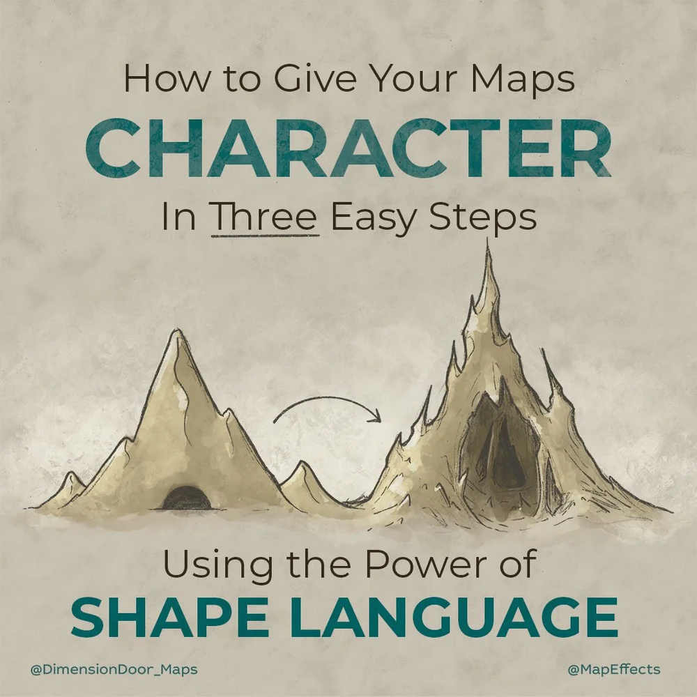 Using Shape Language for Fantasy Maps to Give Character — Map Effects
