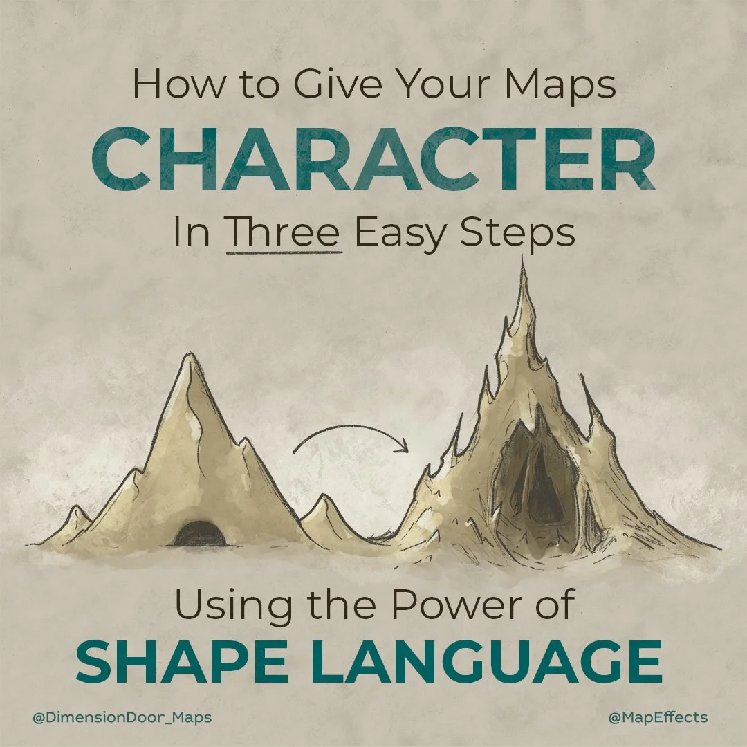 Using Shape Language for Fantasy Maps to Give Character — Map Effects
