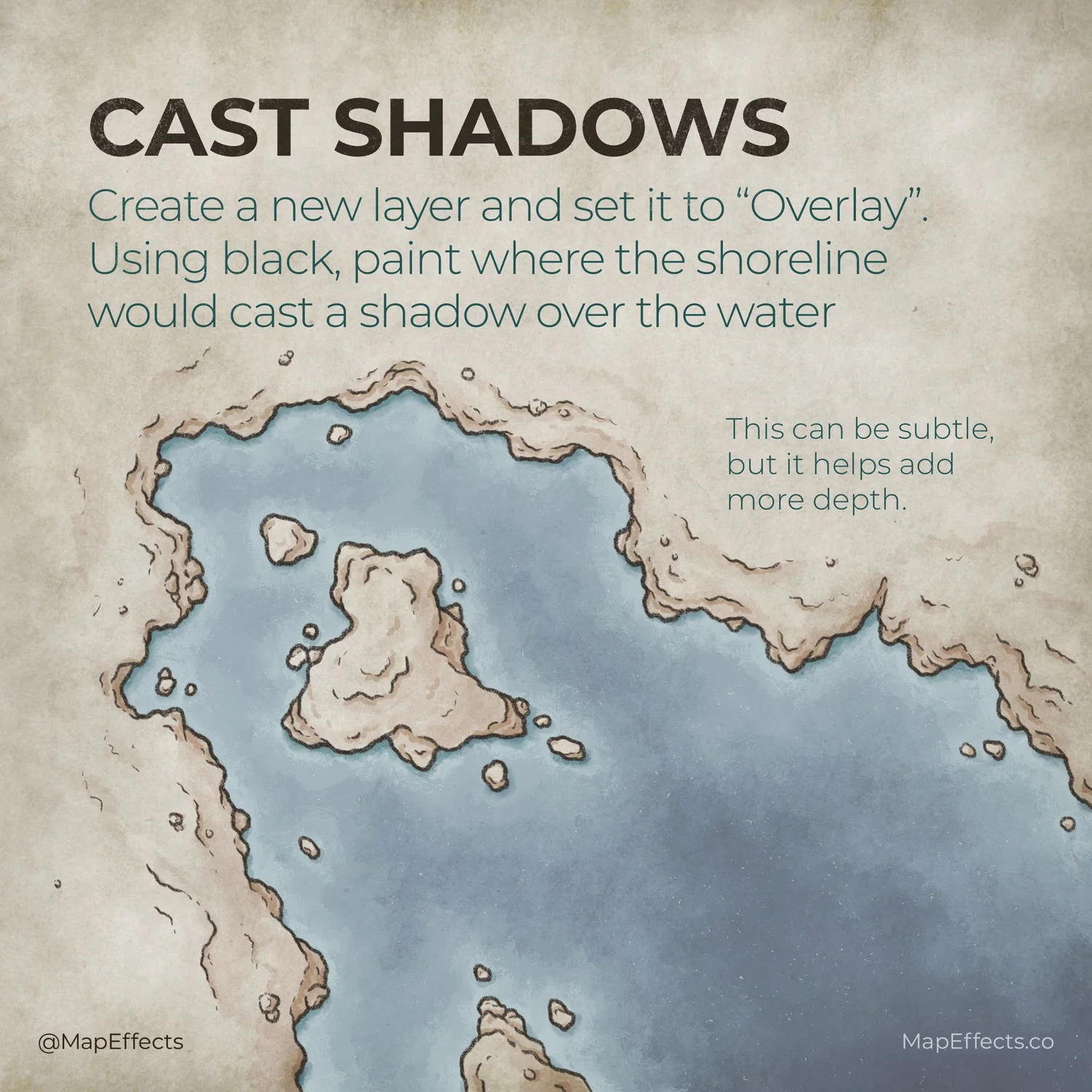 How to Shade Oceans & Seas on Your Fantasy Maps — Map Effects
