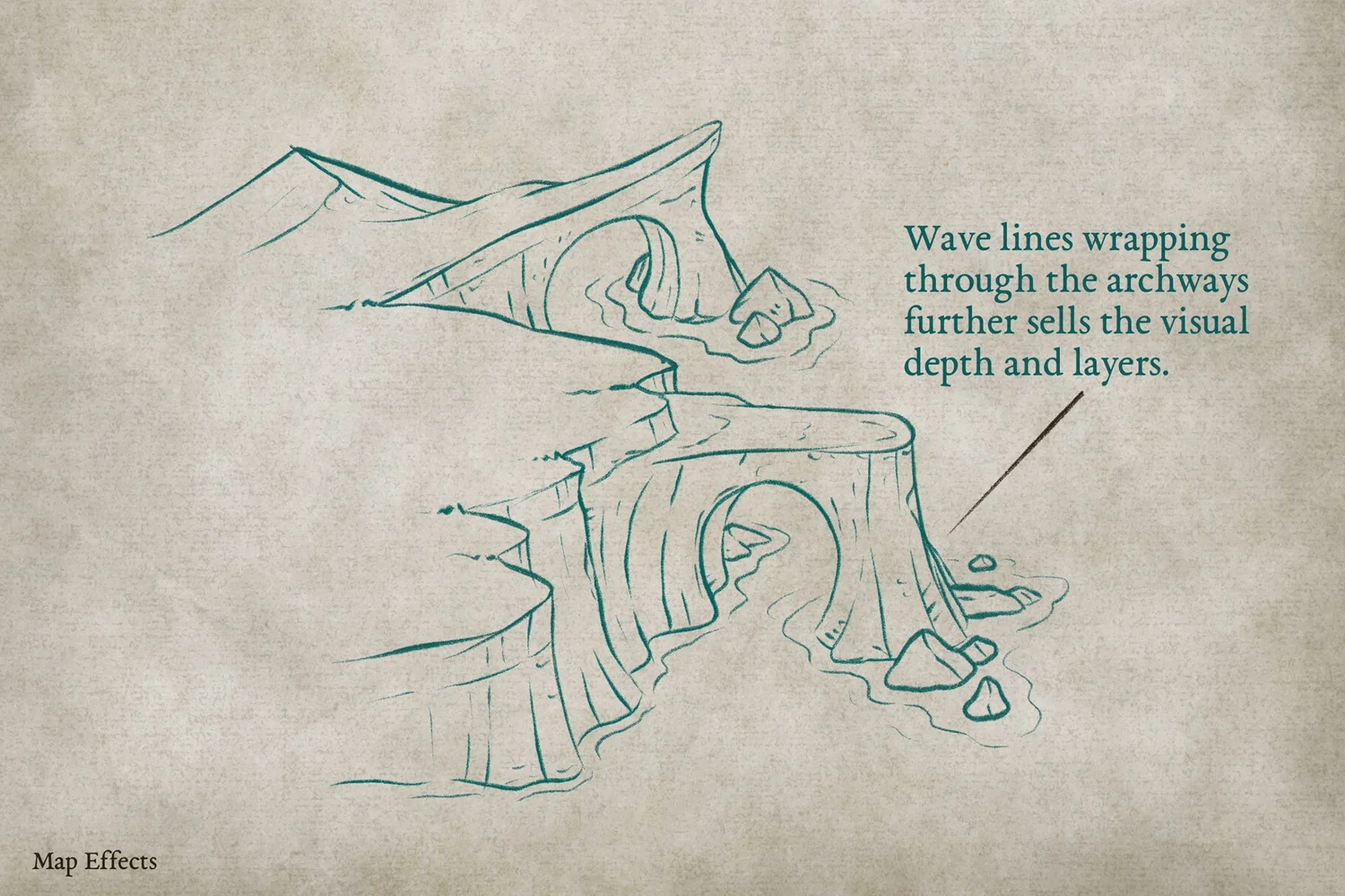 How to Draw Sea Arches on Fantasy Maps - Tutorial — Map Effects