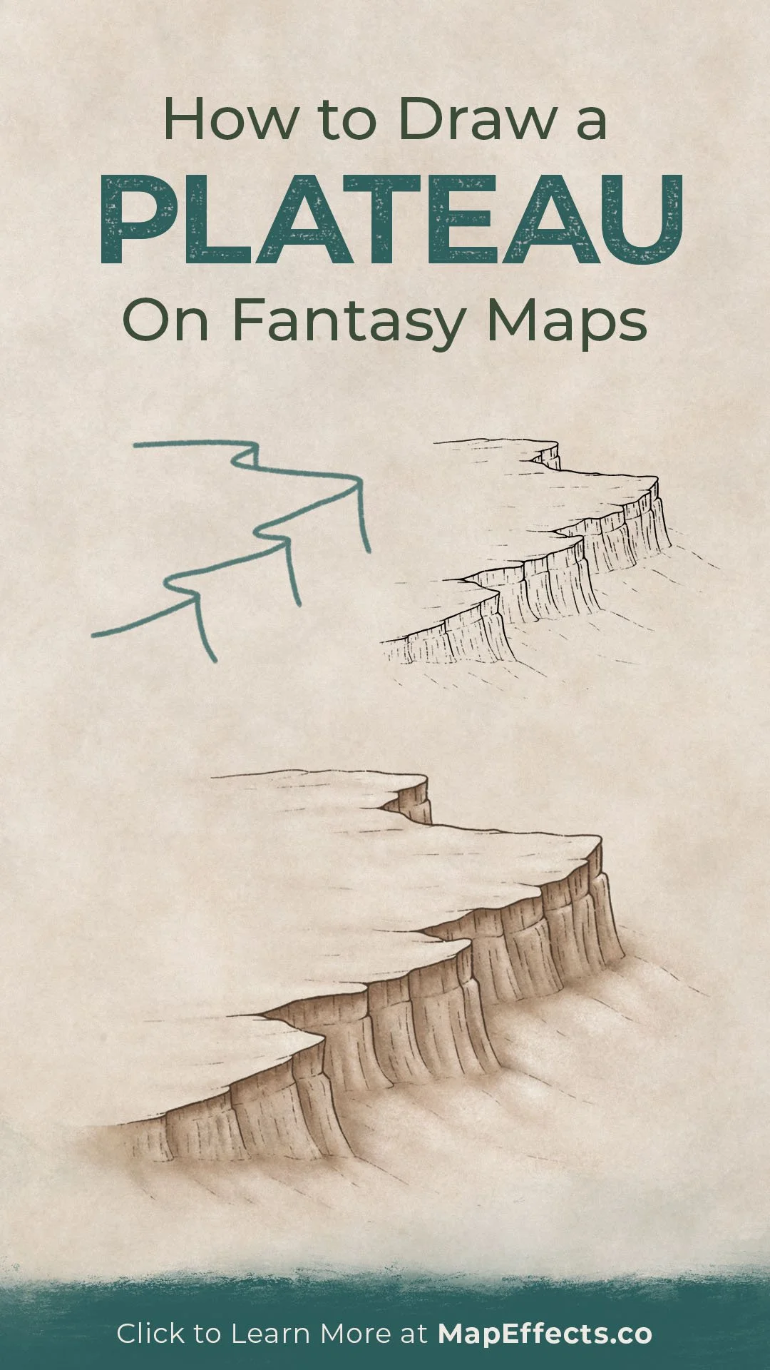 How to Draw a Plateau or Cliff on Your Fantasy Maps — Map Effects