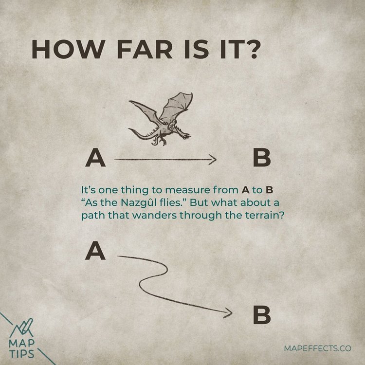 How to Measure Distance of Wandering Paths on Fantasy Maps — Map Effects