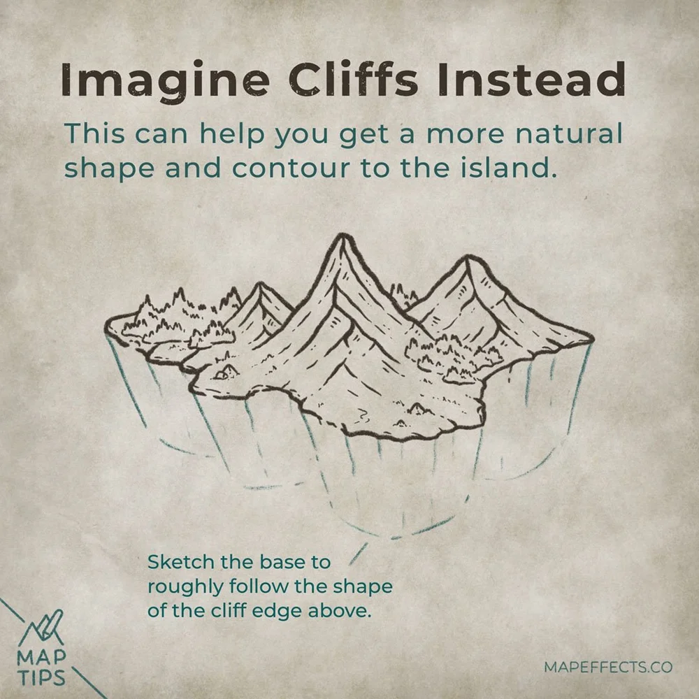 How to Draw a Floating Island on Your Fantasy Maps — Map Effects