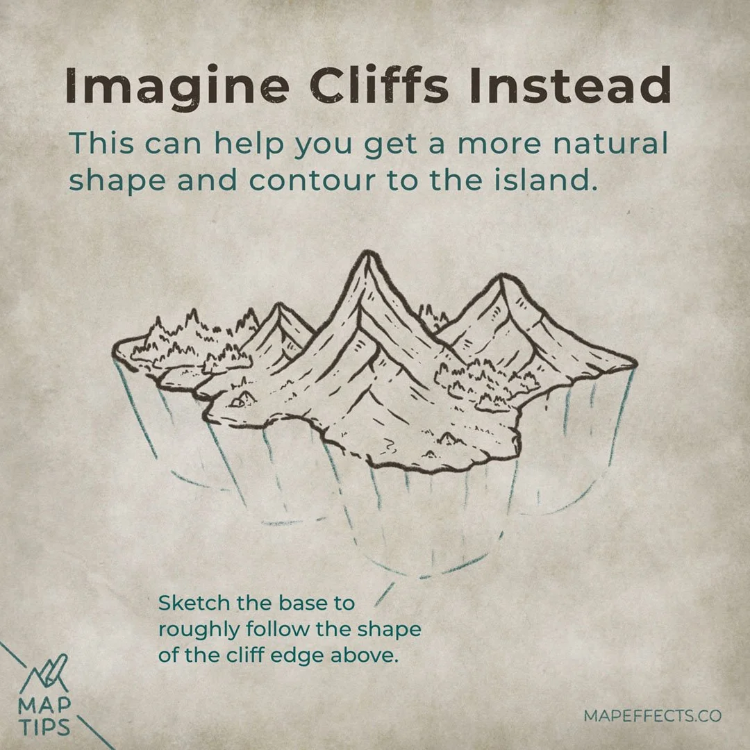 How to Draw a Floating Island on Your Fantasy Maps — Map Effects
