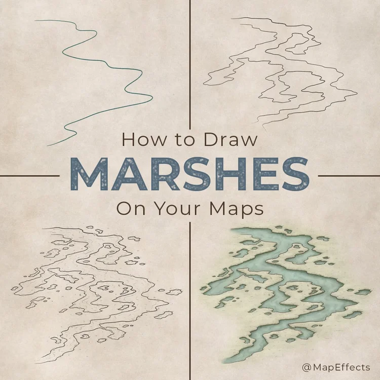 How to Draw Marshes on Your Fantasy Maps — Map Effects