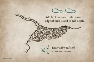 How to Draw River Deltas on Fantasy Maps — Map Effects