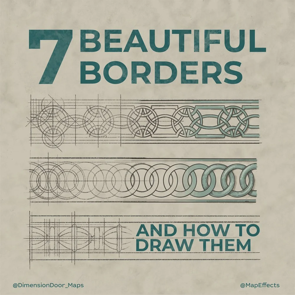 How to Draw 7 Fantasy Map Borders — Map Effects