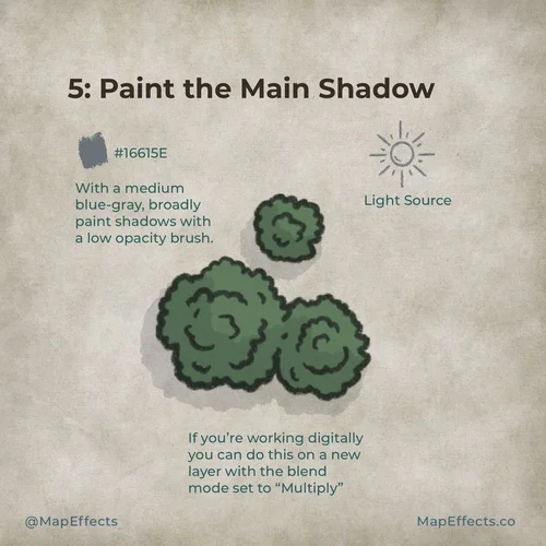 How to Draw Forests on Your City Maps in Top Down Perspective — Map Effects