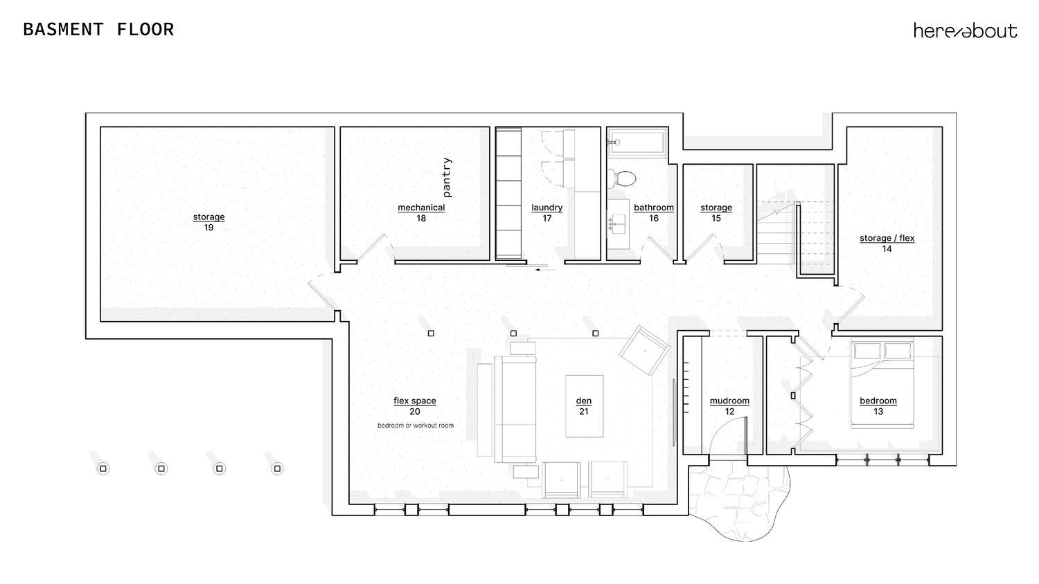 THE KINFOLK V2 BASEMENT — Hereabout Bespoke Home Plans