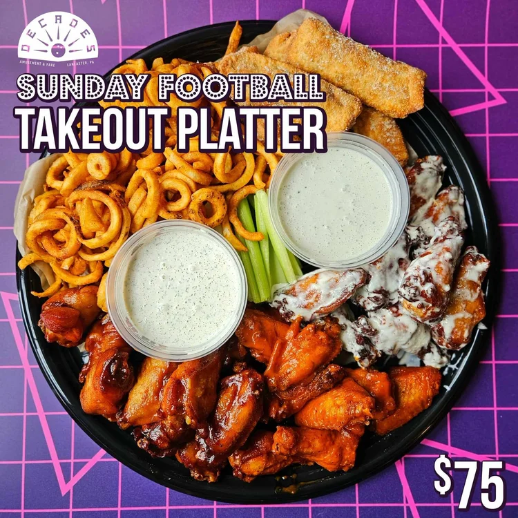 Sunday Football Takeout Platter From Decades — Decades