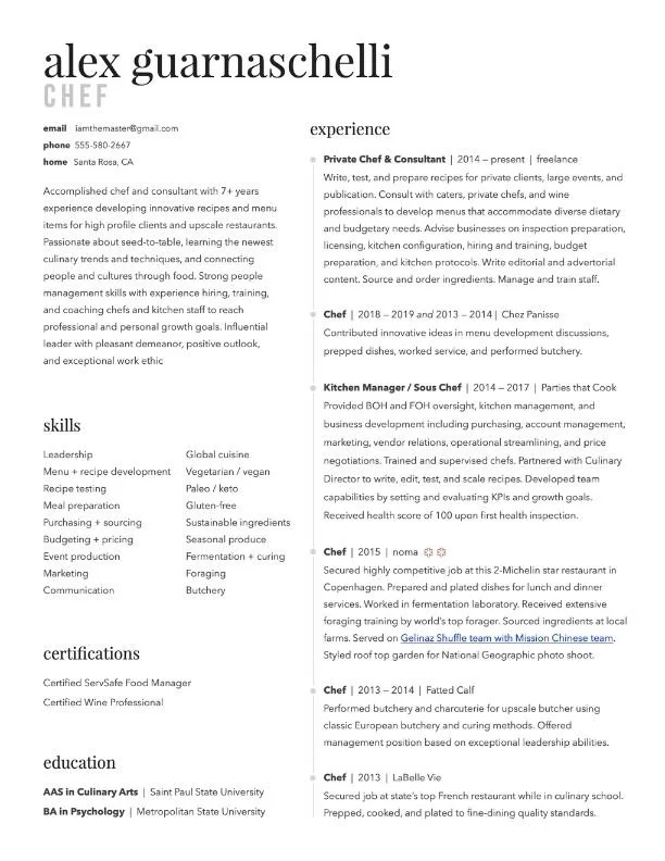 Resume Examples For Butcher