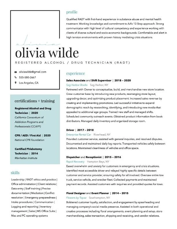 Resume Writing & Design Samples — Services — Resume By Nico