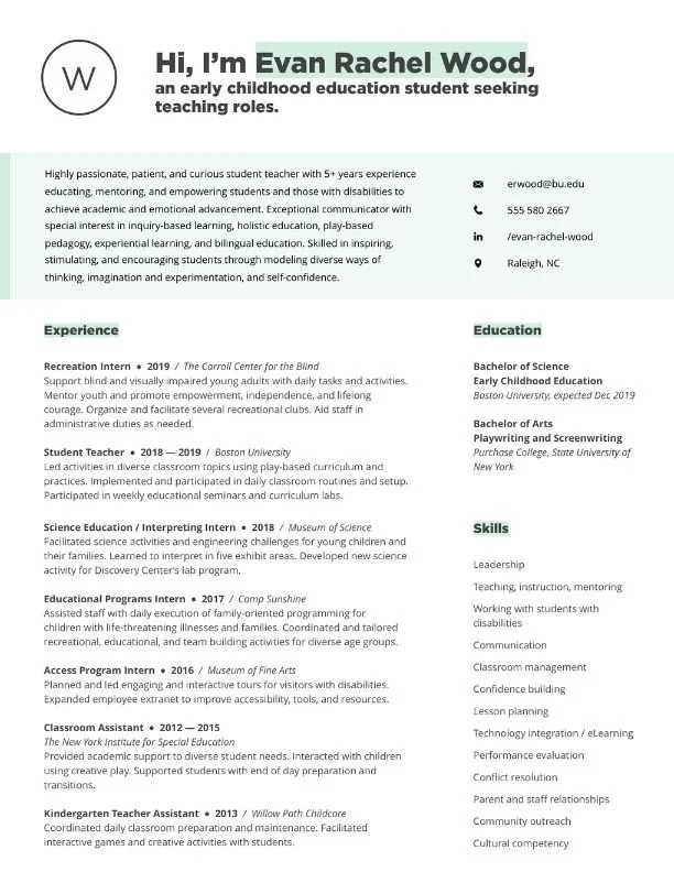 Professional Resume Samples & Designs — Custom Resumes for Creatives ...