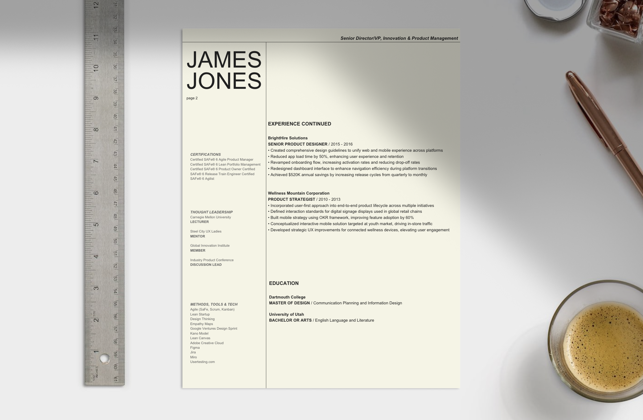 Ultra-Modern Minimalist Resume Template — Resume By Nico