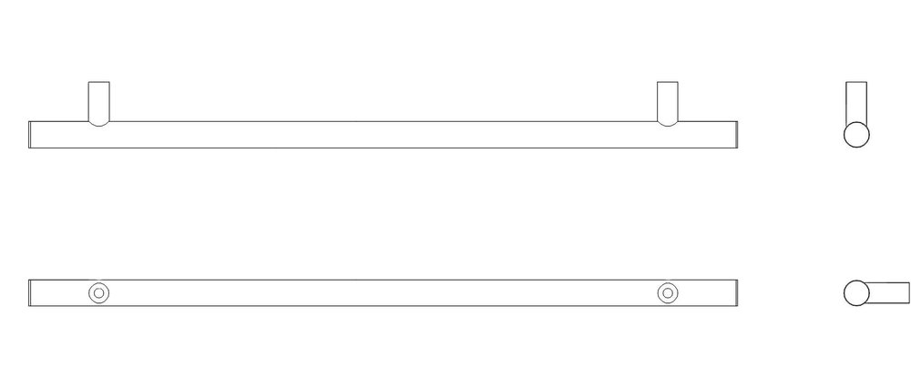 Ash Door Furniture — Straight Guardsman (ASH121) ASH 121