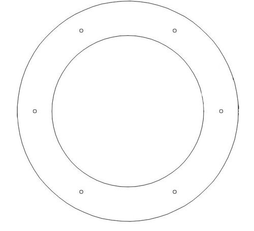Ash Door Furniture — Round Vision Panel ASH300 ASH 300