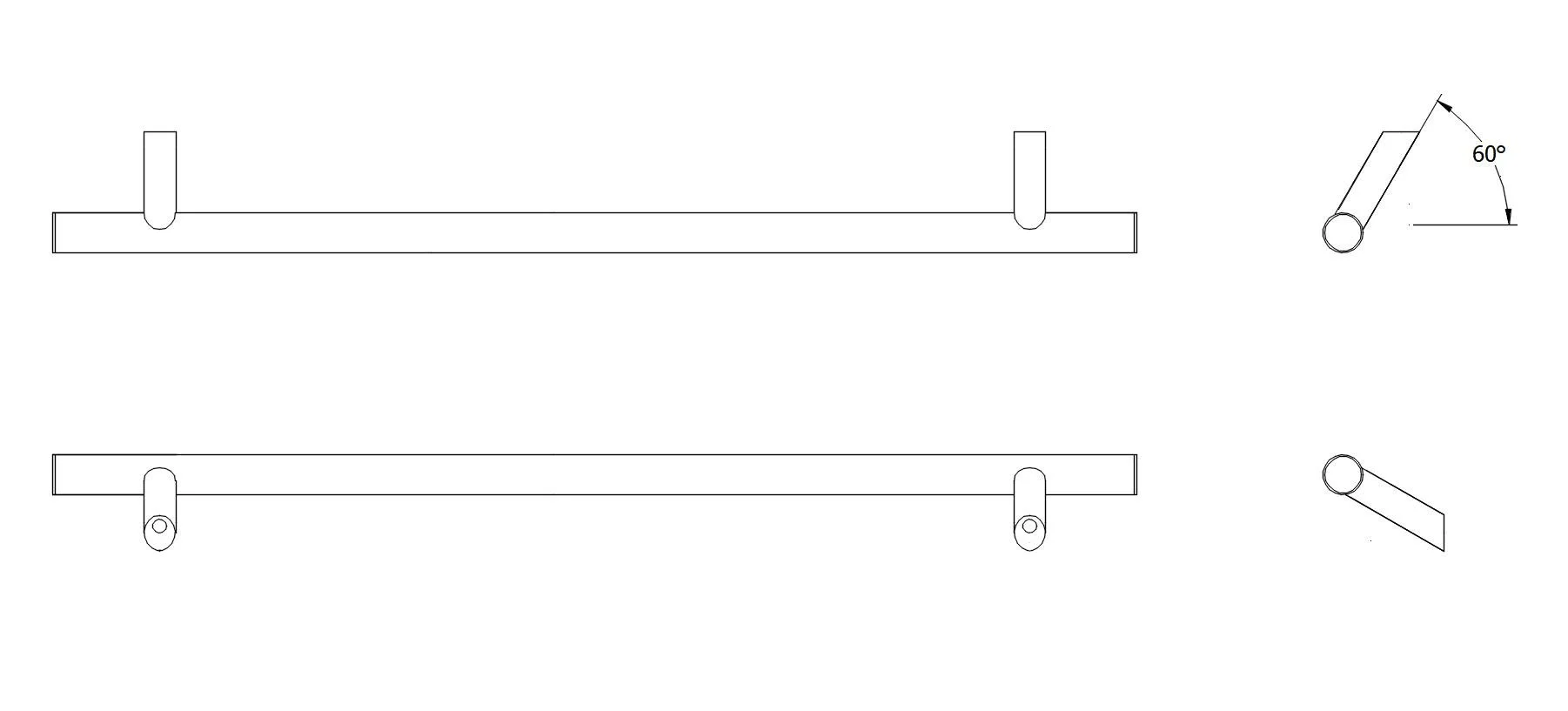 Ash Door Furniture — Offset Pull Door Handles | Full Height Door ...