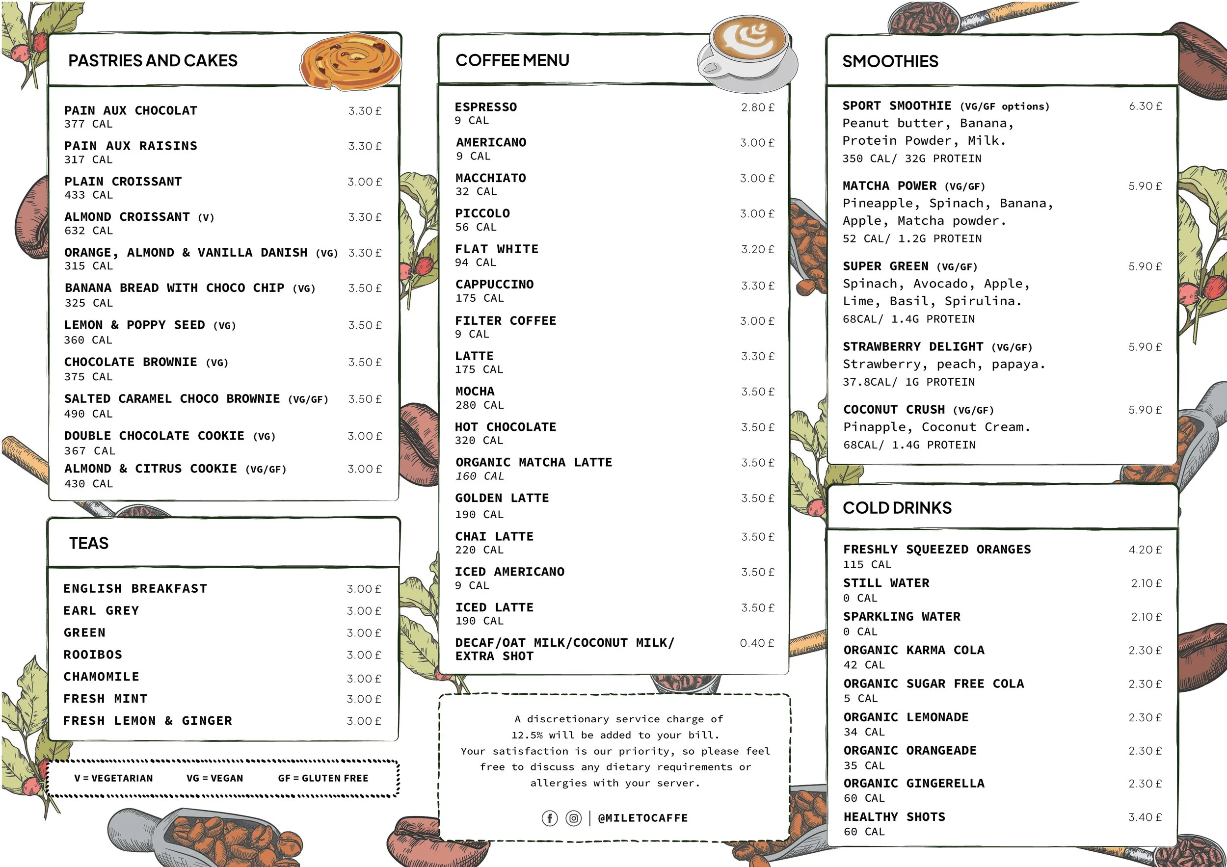 Menu 1 — Mileto Caffè