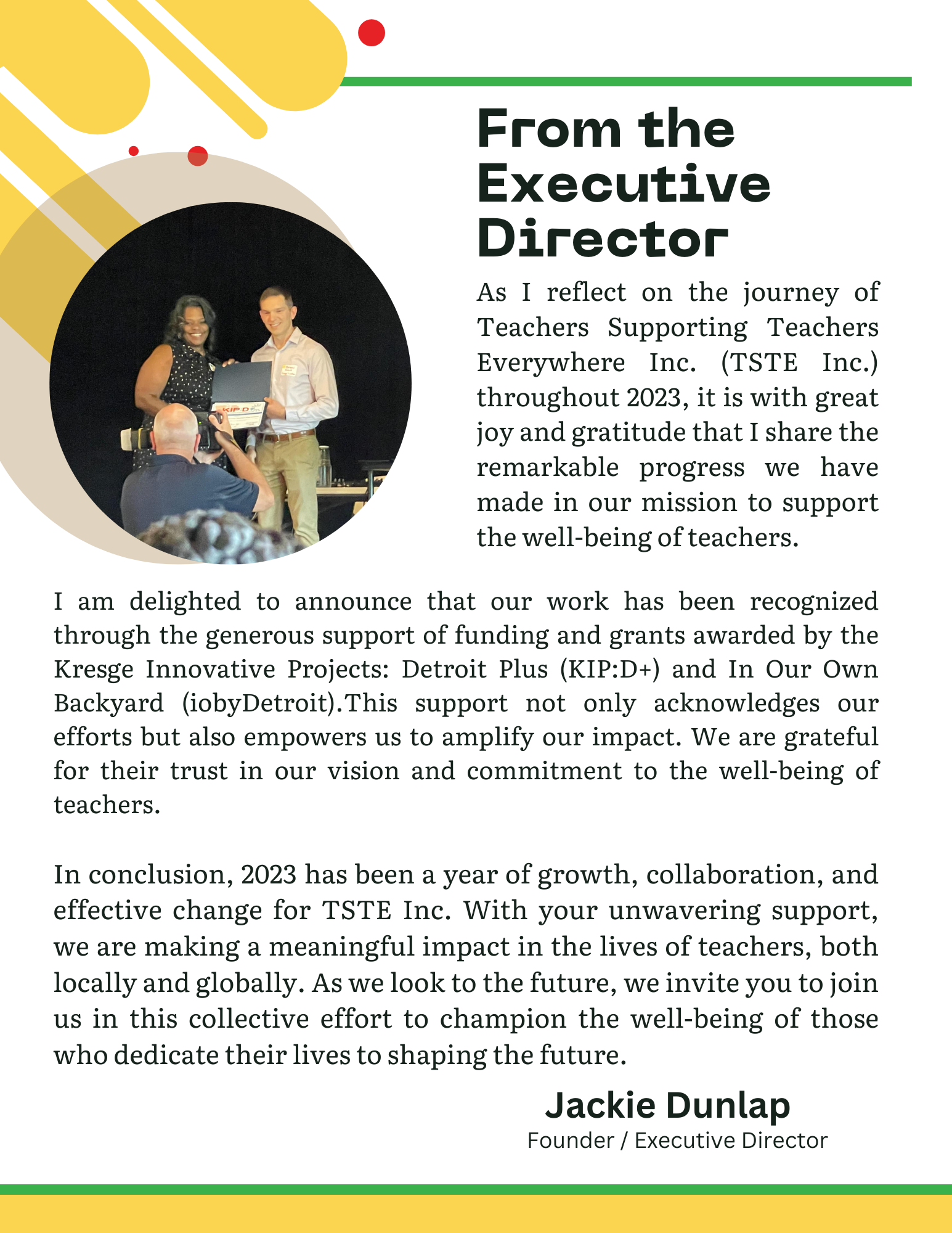 Teachers Supporting Teachers Everywhere Inc Annual Reports — Teachers ...