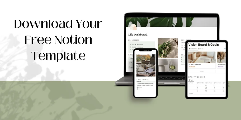 Free Notion Template — Simplify With Bee